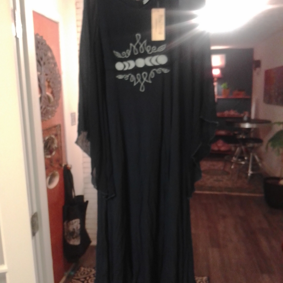 Holy Clothing | Dresses | Black Dress With Silver Moon Phases ...
